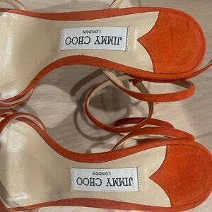 Jimmy Choo | Shoes | Jimmy Choo Mimi 0 Orange Suede 38 Eu 8 Us Strappy ...